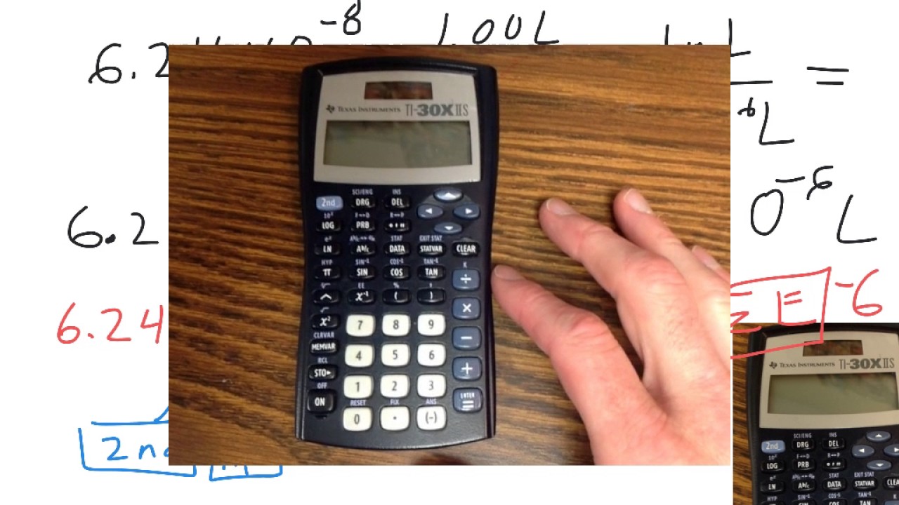 TI-30X IIS Scientific Calculator Scientific Notation and the EE Button