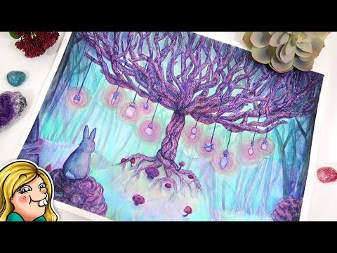 MIXED MEDIA Illustration - Fantasy Forest