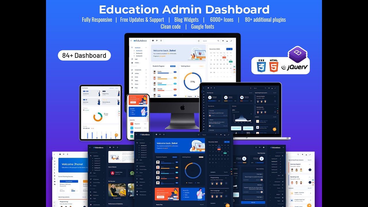LMS Dashboard Bootstrap 5 Admin Template with Responsive UI Kit