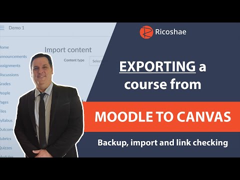 Exporting a course from MOODLE to the CANVAS LMS