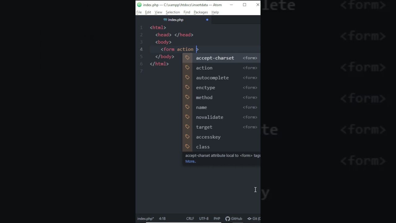 Part 1 | Insert HTML Form Data To MySQL Database In PHP | HTML PHP MySQL