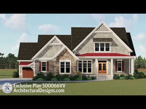 Architectural Designs Exclusive Modern Craftsman House Plan 500066VV Virtual Tour