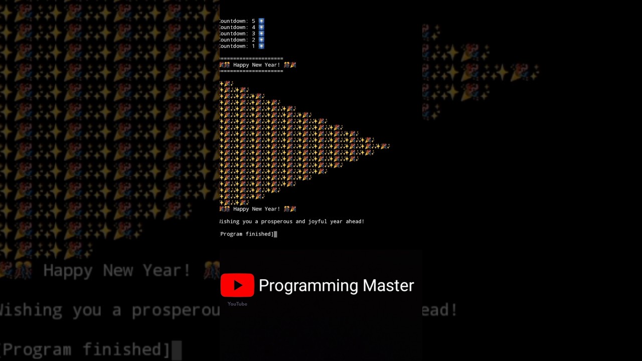 Happy new year 2025 Python program | python program to wish happy niw year #happynewyear #python
