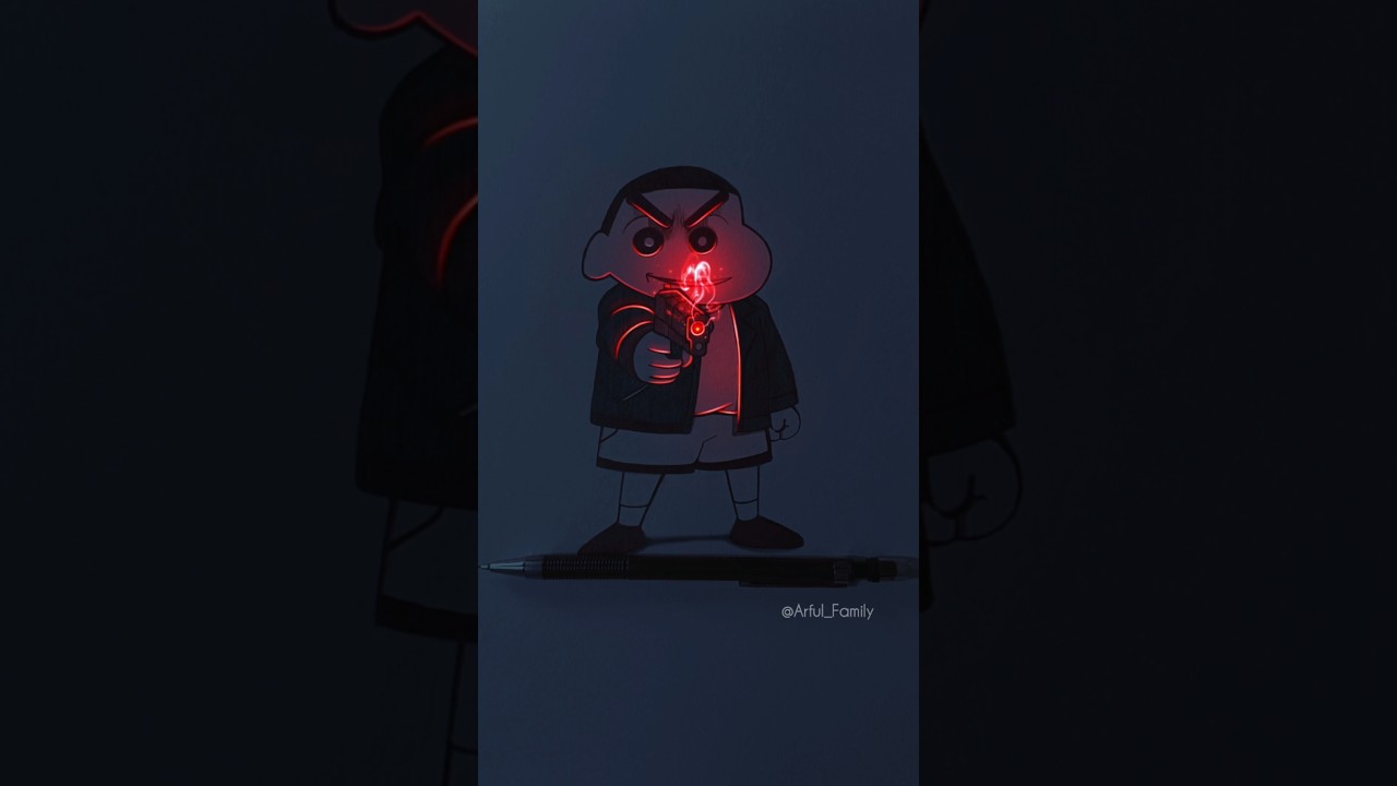 Drawing Shinchan ✨ | Shinchan | Glowart | #art #shorts #anime