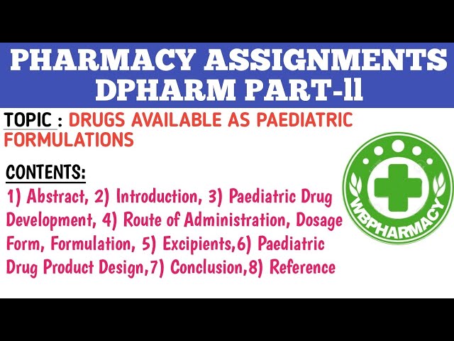 Understanding Pediatric Drug Formulations: A Comprehensive Guide ...