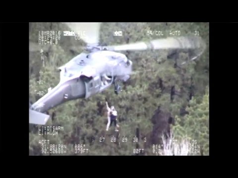 Louisiana National Guard Black Hawk crew recounts aerial rescue of people from flood near Winnfield,