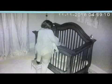 Short Mom Falls Into Crib When Putting Away Her Baby
