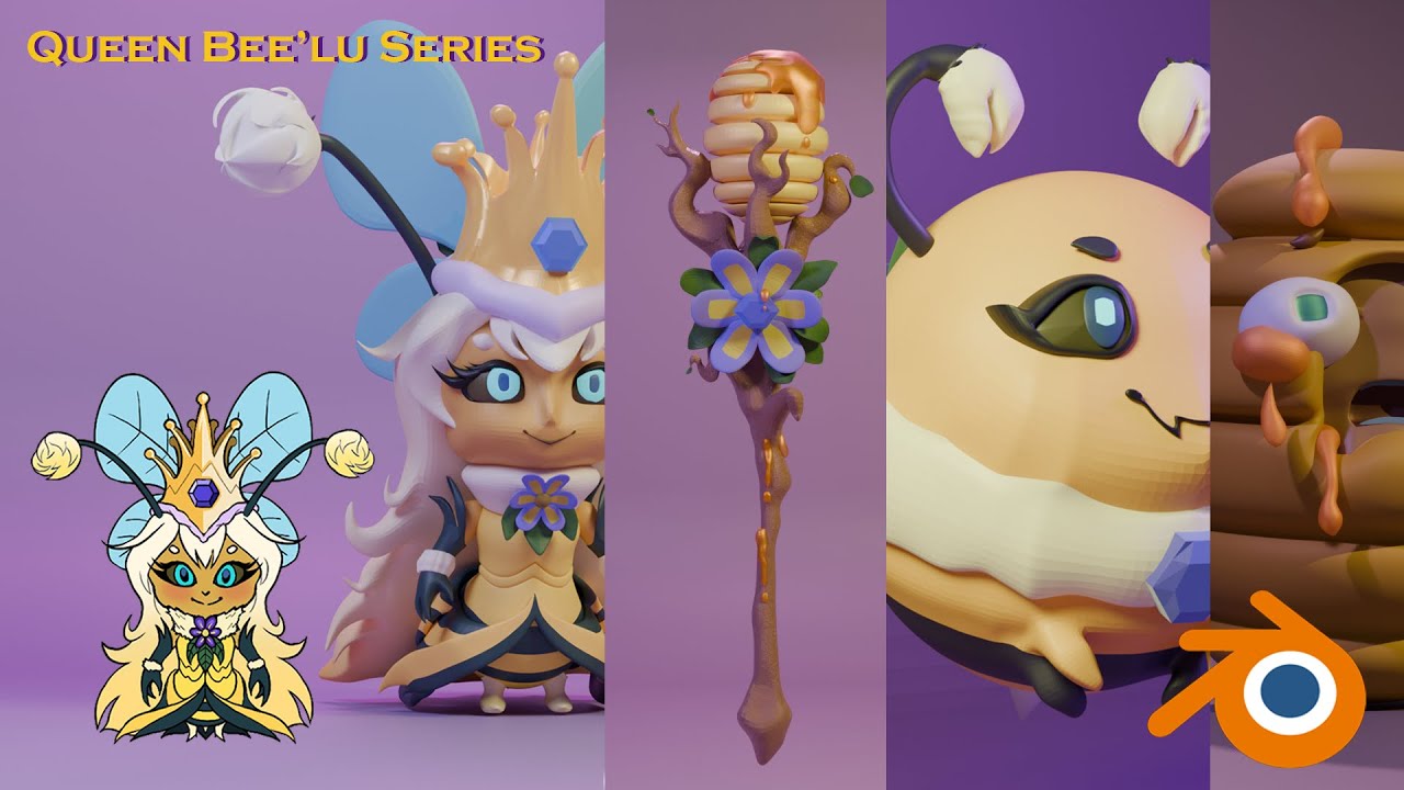 Queen Bee'lu - Blender Showcase