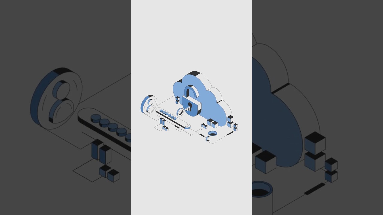 Isometric Motion Design - Secure Cloud Service