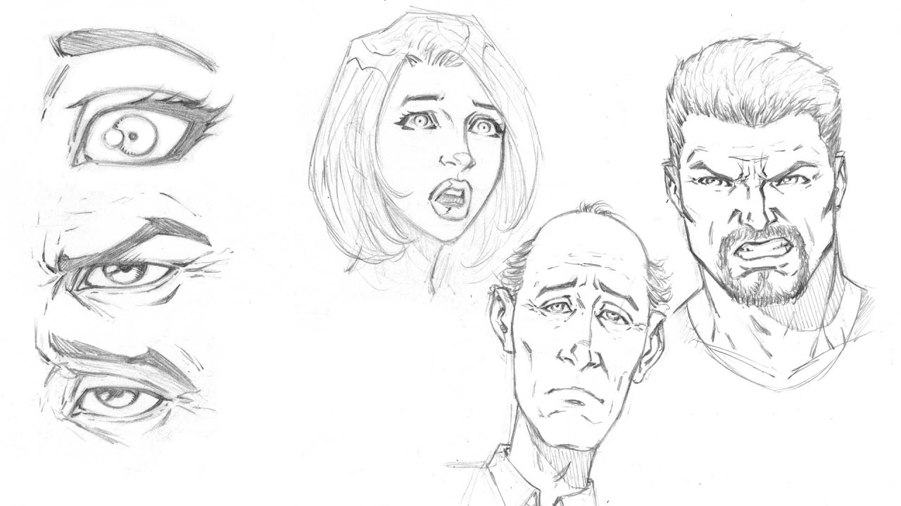 Drawing Expressions Fear Anger and Sadness