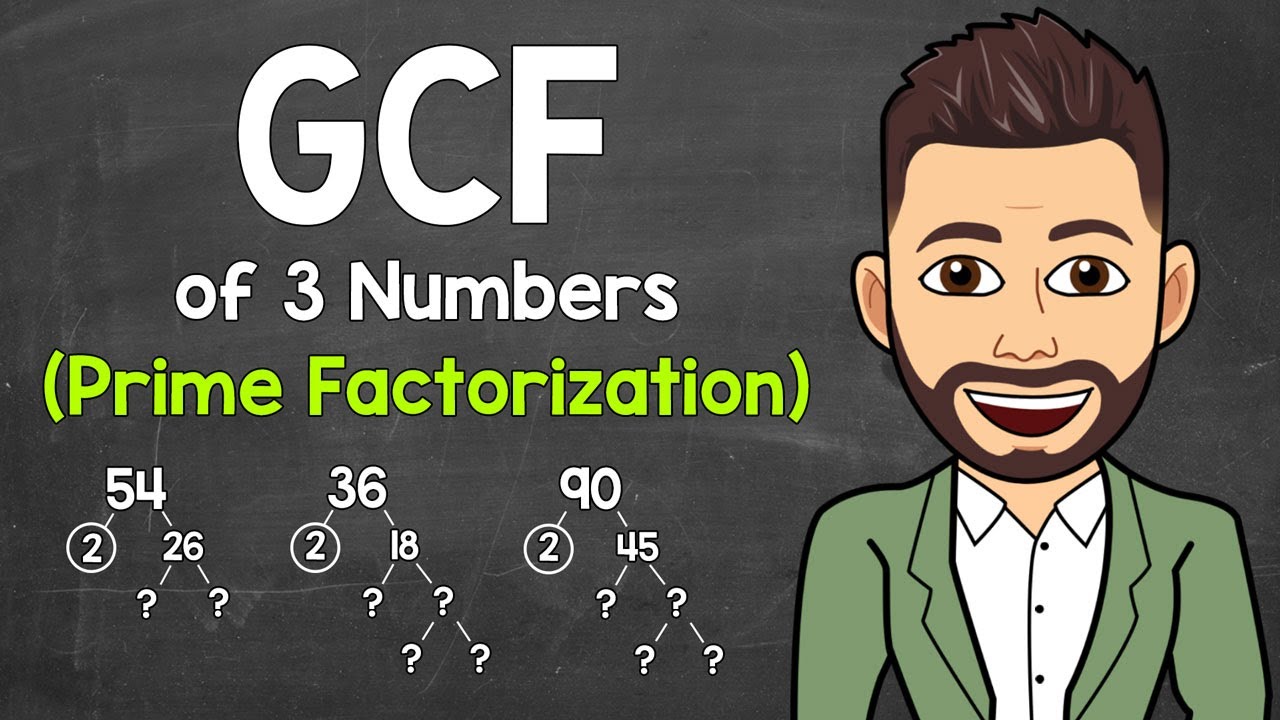 Finding the GCF of 3 Numbers Using Prime Factorization | Greatest Common Factor | Math with Mr. J
