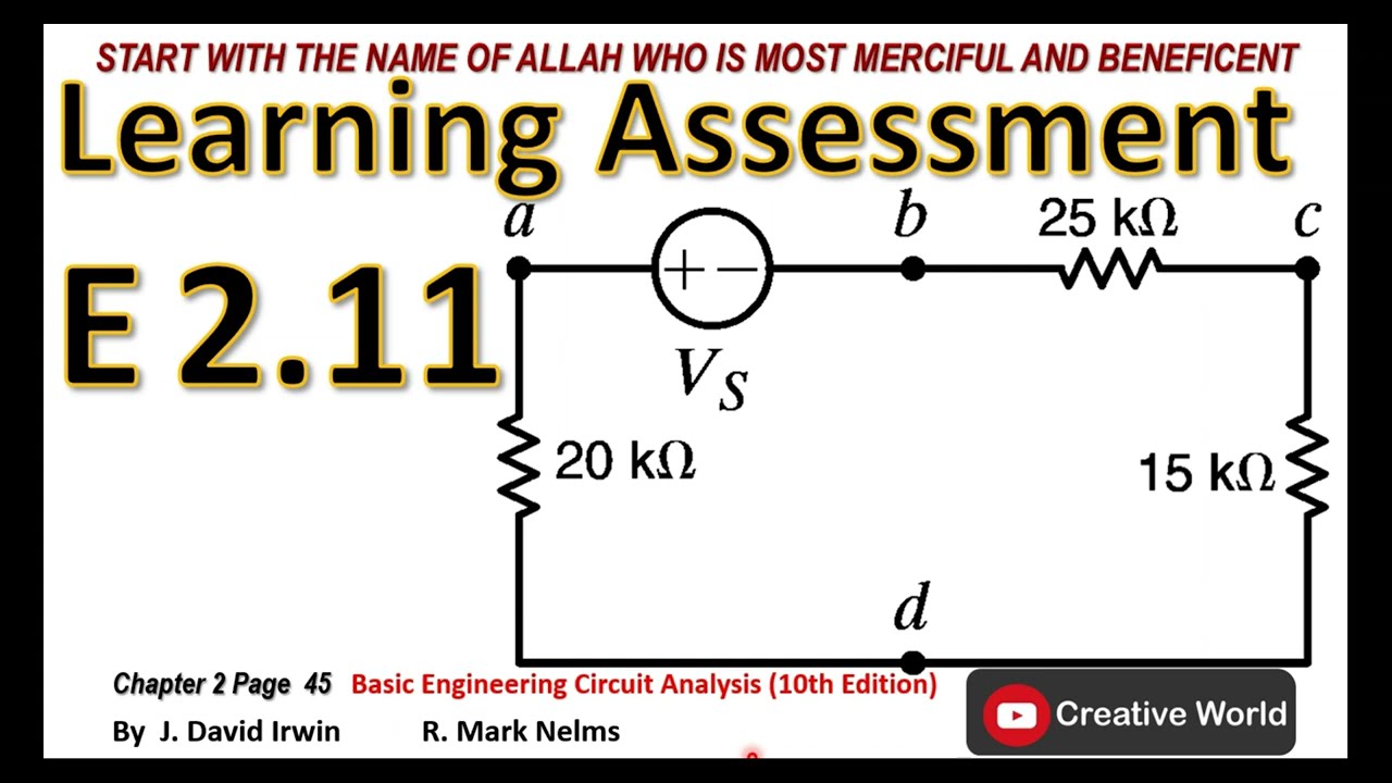 Chapter 2 Learning Assessment E 2.11 solution | Linear Circuit Analysis