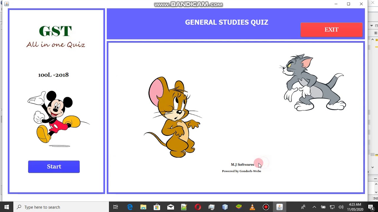 quiz app made by java