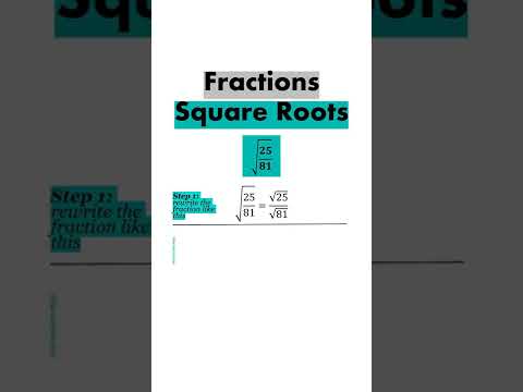 Fractions in Square Roots