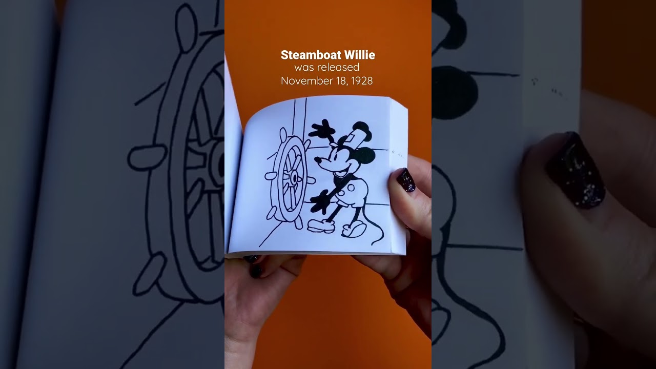 Happy Birthday, Mickey Mouse! 🎉 #flipbook #disney #shorts #mickeymouse