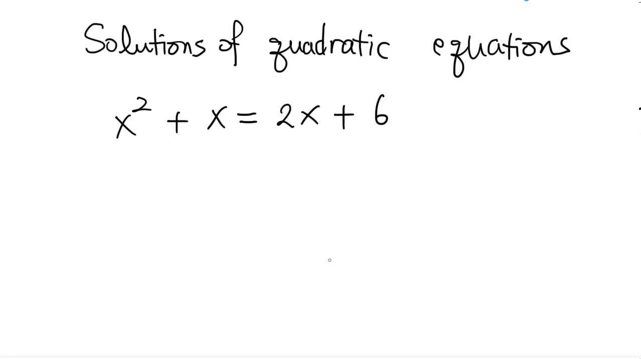 Identifying quadratic equations and solutions