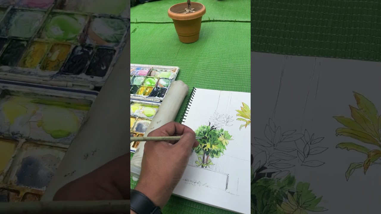 Watercolour demo to students | #students #school #kendriyavidyalaya #education #art #teacher #sukma