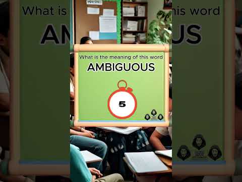 Meaning Of Ambiguous #wordsandtheirmeaning#ambiguous #quiz#asf #english#education#vocabulary#trend