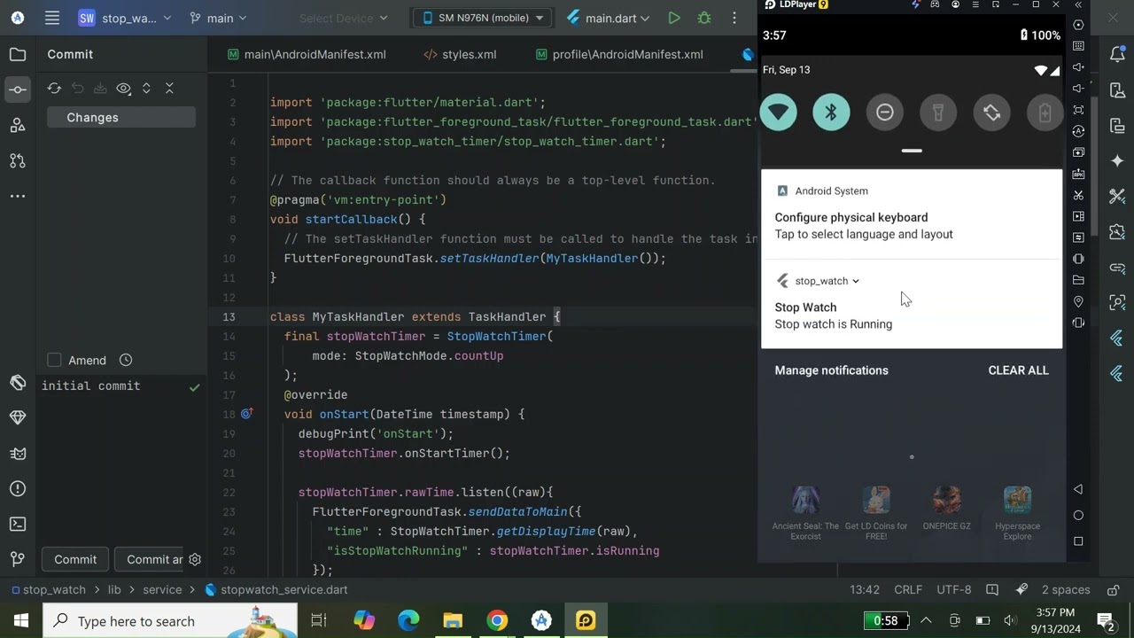 Flutter - Running code in Android's foreground Service