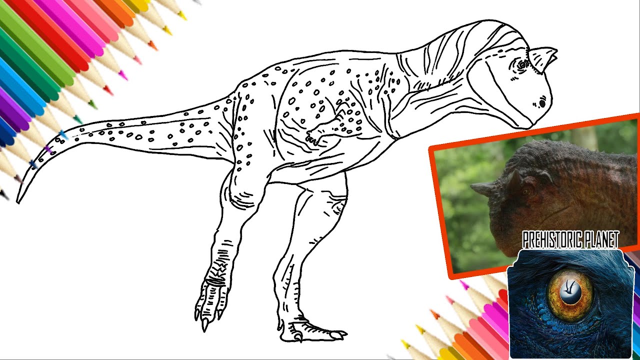 How to Draw an Carnotaurus | Drawing correct dinosaurus from Prehistoric Planet