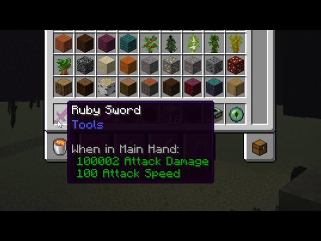Ruby Sword (100,000 attack damage) Minecraft Mod