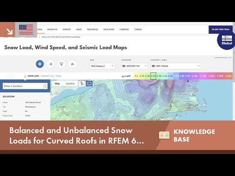 KB 001906 | Balanced and Unbalanced Snow Loads for Curved Roofs in RFEM 6 According to ASCE 7-22