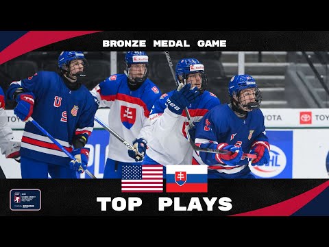 USA vs SLOVAKIA BRONZE MEDAL GAME | TOP 5 PLAYS | 2025 #U18MensWorlds