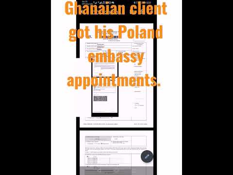 Ghanaian visa applicant successfully got assisted with embassy appointment. #polandembassy #visa