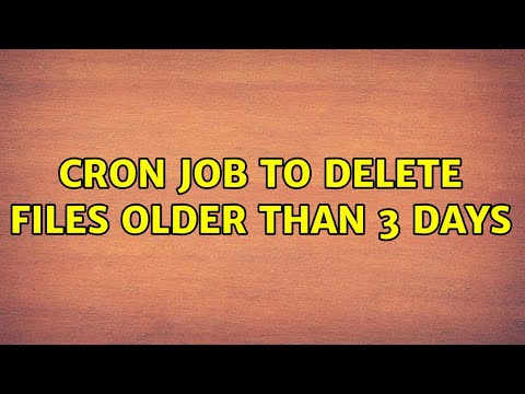 Unix & Linux: Cron job to delete files older than 3 days (2 Solutions!!)