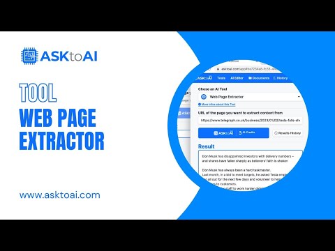 ASKtoAI - Web page extractor tool