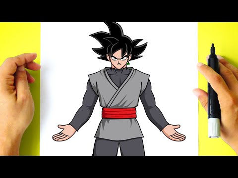 Como DESENHAR o GOKU BLACK Corpo Inteiro - Cómo DIBUJAR a GOKU BLACK Cuerpo Entero - Dragon Ball