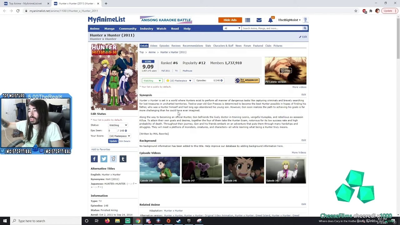 penguinz0 on Hunter x Hunter