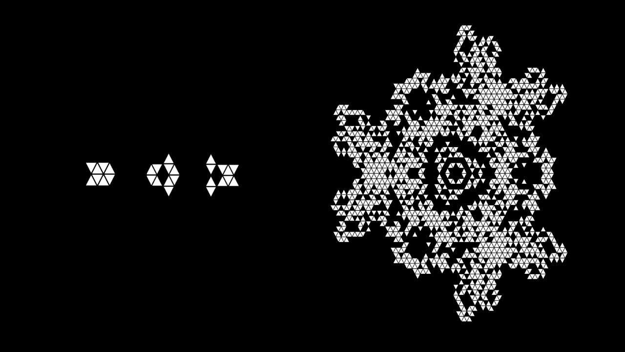 Tessellation Automata | Triangular Tiling | 3 (glider)