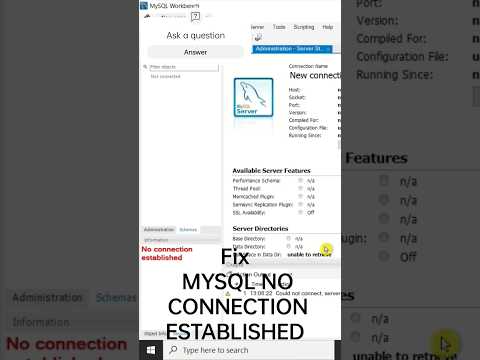 FIX Mysql no connection established in just a click.