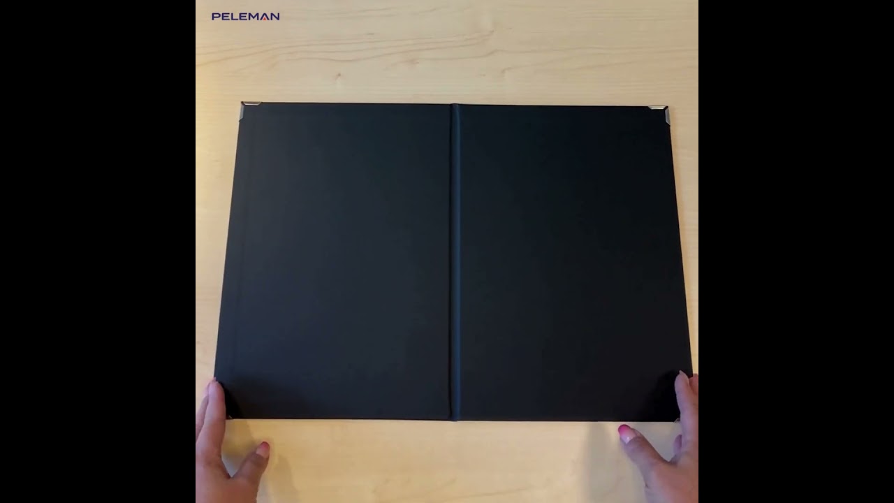 Peleman Menu Cover A4, black