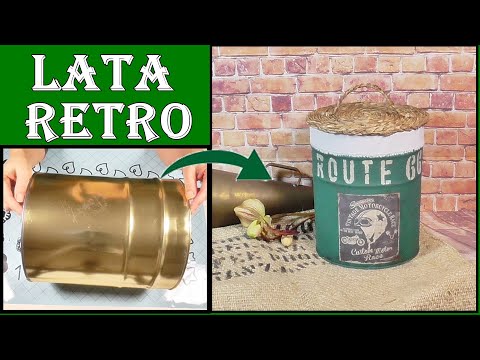 DIY DECORATE and RECYCLE a CAN with a RETRO or INDUSTRIAL style