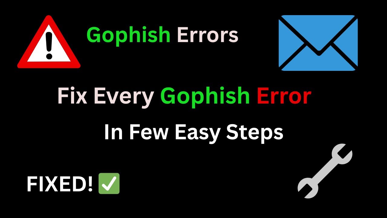 If You Encounter This Gophish Errors..Do this fixes