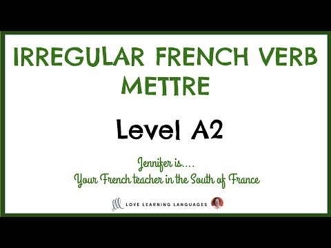 Irregular French Verb METTRE