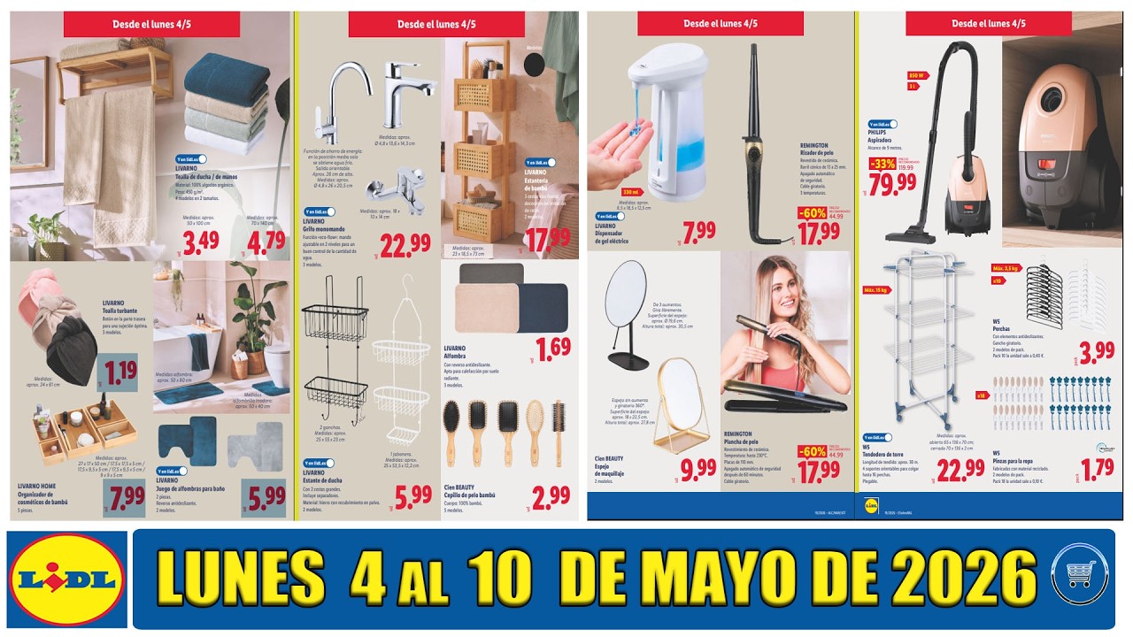 BAZAR Lidl LUNES del 4 al 10 de mayo de 2026 | LIDL SILVERCREST | LIDL  Catálogo MODA