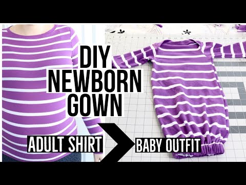 SEW A BABY GOWN | sew with me- simple tutorial