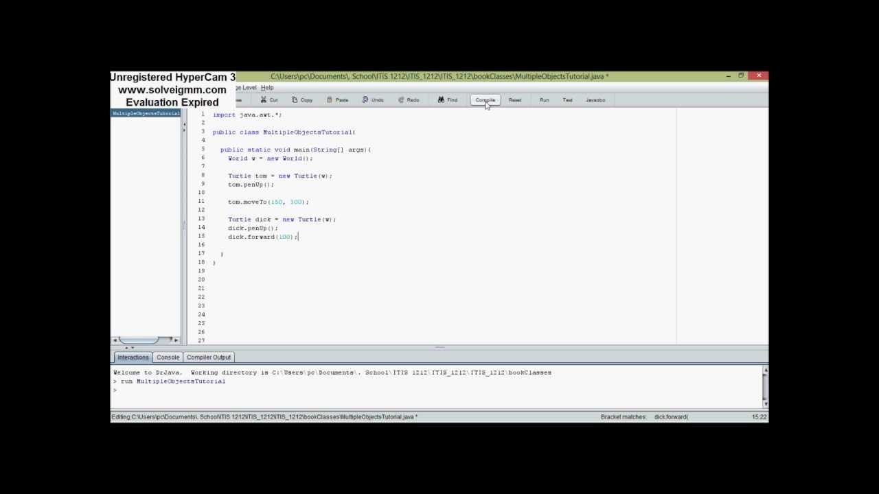 Using Multiple Objects of the Same Class - Java