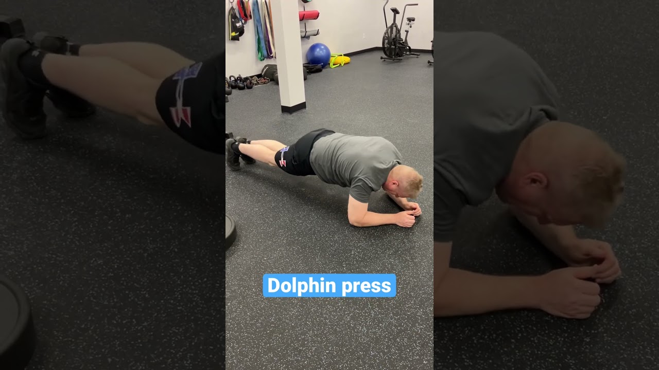 Dolphin press for scapular protraction and upward rotation