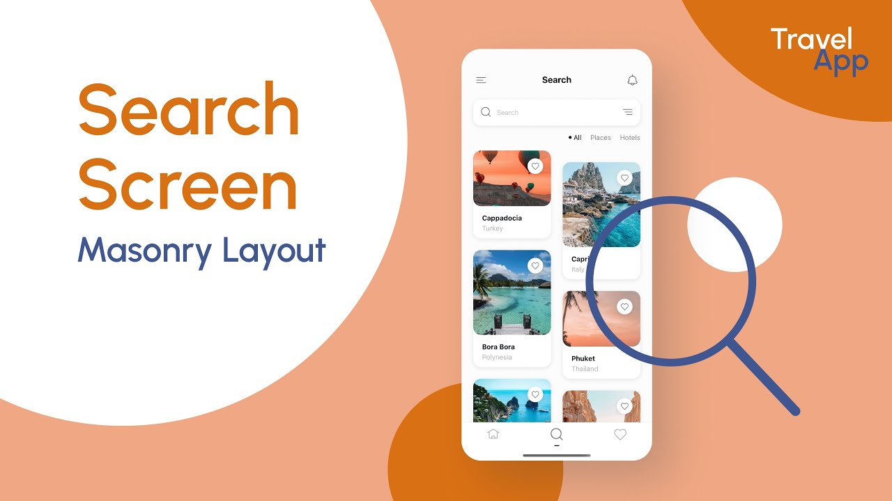 Travel App (Part 6) Search Screen | Masonry Layout | React Native
