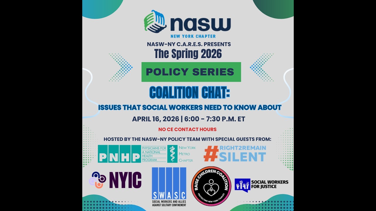 [Spring 2026 Policy Series] Coalition Chat: Issues Social Workers Should Know About