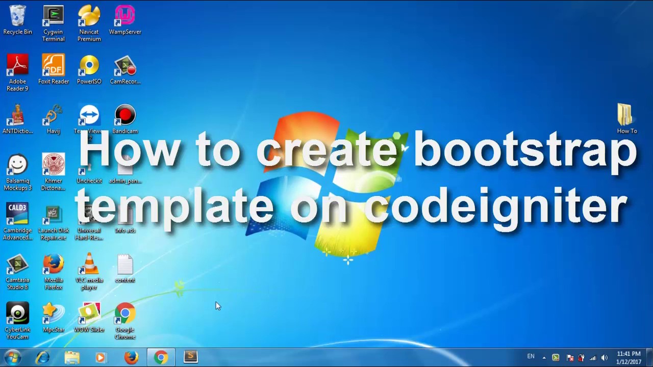 Codeigniter -- How to create bootstrap template on codeigniter