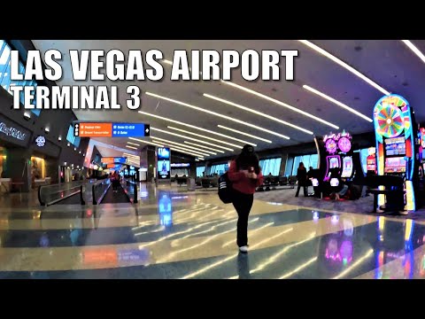 👟✈Walking LAS VEGAS AIRPORT, Terminal 3 & E Gates