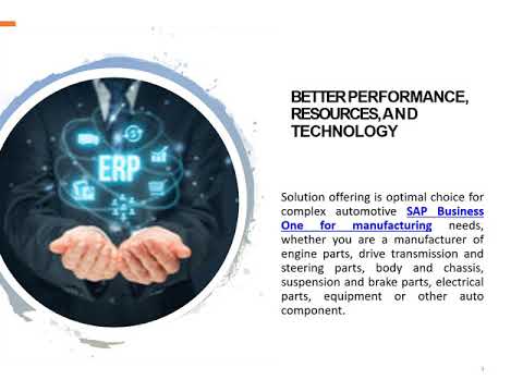 SAP Business One ERP Software for Manufacturing Industry