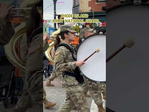 Rhode Island Army National Guard marching in Columbus Day Parade