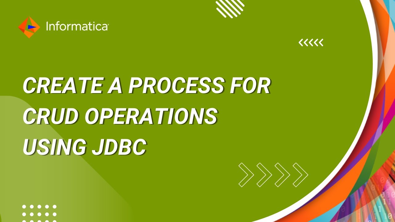 How To: Create a Process for CRUD Operations Using JDBC