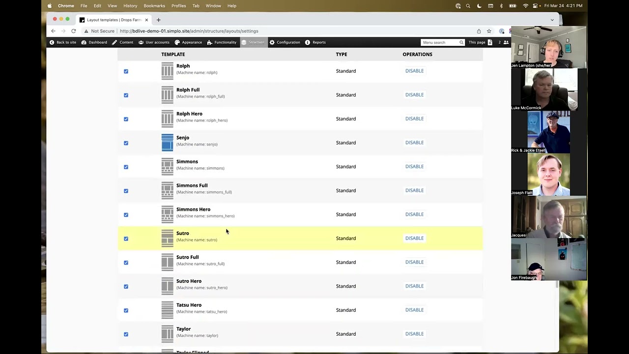 Backdrop for beginners: Layouts
